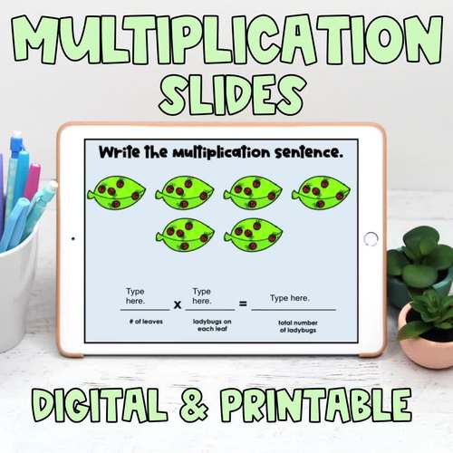 DISTANCE LEARNING: Multiplication Strategies Slides Digital & Printable