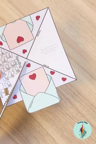 Love Letter Corner Bookmark Craft Template Valentines Day & February ...