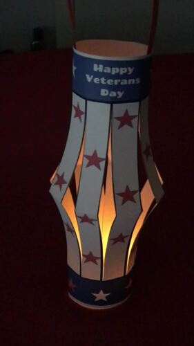 Veterans Day Lantern - Centerpiece - Veterans Day Craft - Service Project