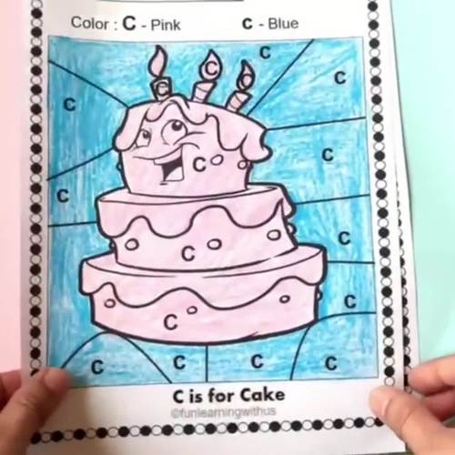 Back to School Alphabet Color by Code Letter recognition Activity