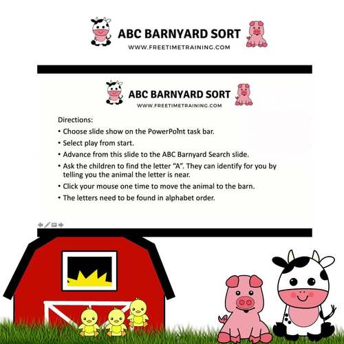 Farm Theme - ABC Barnyard Search by Free Time Training | TPT