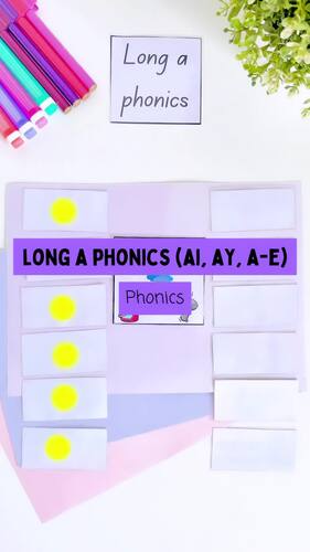 Long A vowel digraph teams phonics games and worksheets (ai, ay, a-e ...