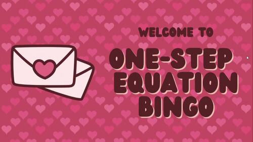 One-Step Equation Valentines Bingo – Engaging Math Game | TPT