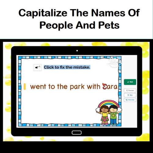 Capitalization Names Of People And Pets Boom Cards™ Digital Resource