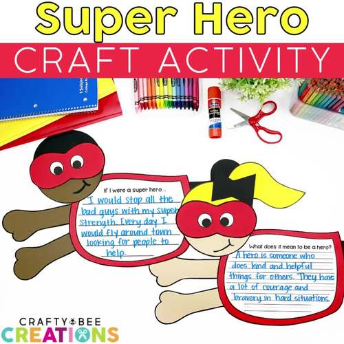 Superhero Craft Super Hero Theme Writing Activities Bulletin Board ...