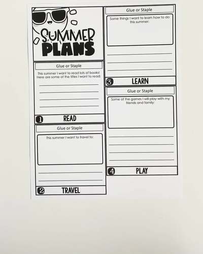 Summer Plans Flipbook | End of Year Activities | No-Prep | English ...
