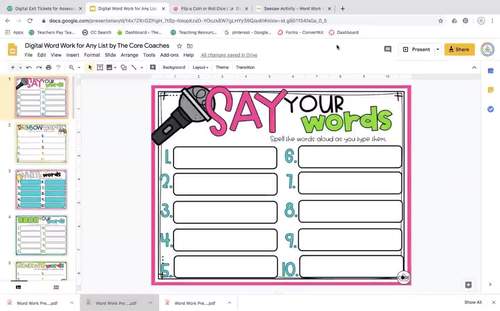 Digital Word Work Centers- Digital Spelling Practice for 1st and 2nd Grade