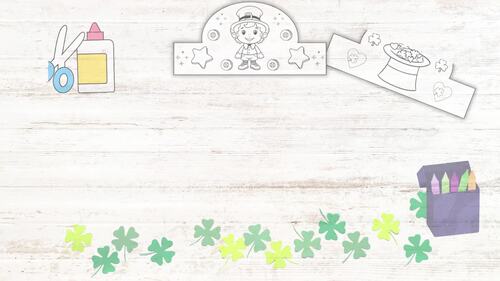 St. Patrick's Day Crown - Leprechaun Hat Craft -Shamrock Headband