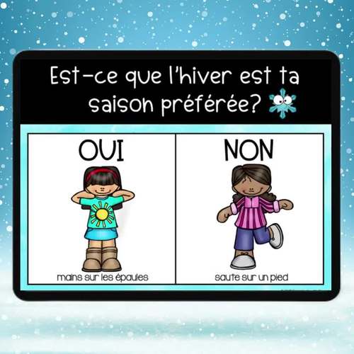 Oui ou Non French Winter Movement Break by Sprinkle it with French