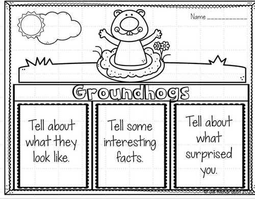 Groundhog Day Writing Flap Books! Activities for Kindergarten, First ...