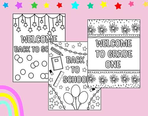 Printable Back to School Coloring Worksheets, First Day of School ...