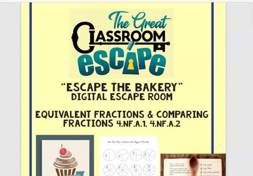 Equivalent Fractions & Comparing Fractions 4th Grade Math Escape Room ...