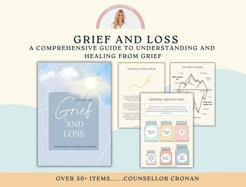 Grief and Loss Workbook Bundle. Grief Counseling. Coping Skills. CBT.DBT