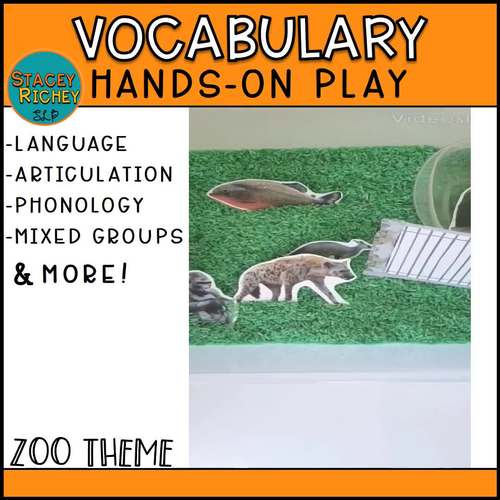 Vocabulary Zoo Animal Theme Play Resource for Speech Therapy with REAL ...