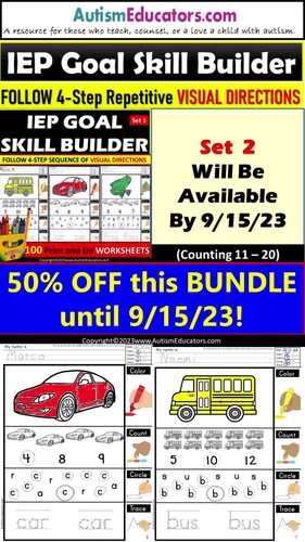 Follow Visual Directions Identify Letters | Count | Fine Motor ...