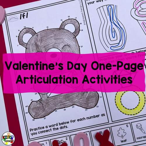 Preschool Speech Therapy Valentine’s Day No-Prep Articulation Mixed ...
