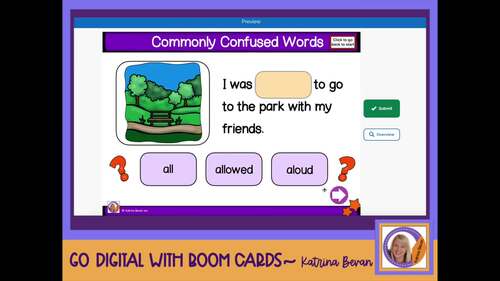 Boom™ Cards: Commonly Confused Words by Katrina Bevan | TPT