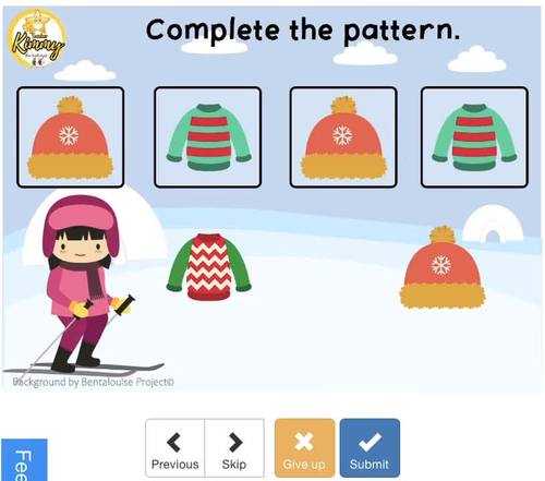 Winter Patterns Picture Sequencing Boom Cards by Teacher Kimmy | TPT