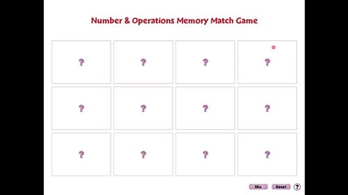 Five Strands of Math: Memory Match Game - NOTEBOOK Gr. 3-5 by CCP ...