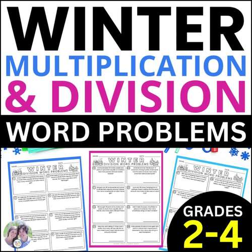 Single Step Multiplication and Division Word Problems Snowflake Winter Math
