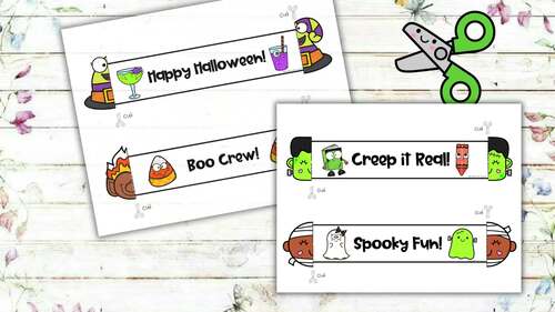 October Halloween Bracelet Craft Activities For Preschool and Kindergarten