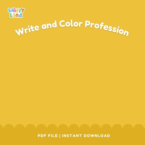 Write and Color Professions Printable Activity | 15 Fun Pages for Kids