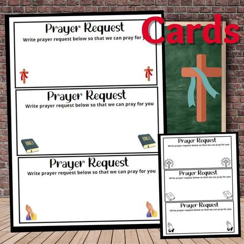 Prayer Request Activities Resource Cards and Posters Bundle Church ...