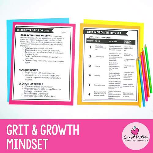 Grit and Growth Mindset Individual Counseling Curriculum | executive ...
