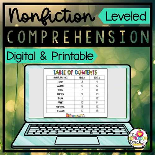 Spring Animals Nonfiction Reading Leveled Passages Digital Activities