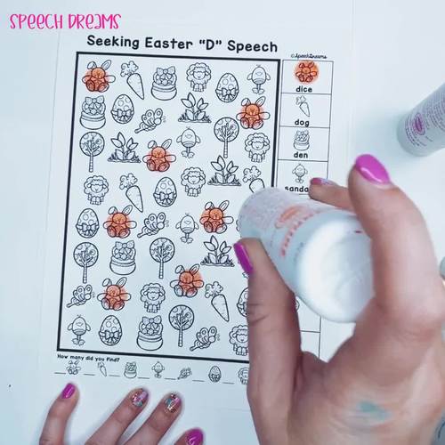 Easter Speech Therapy Articulation Seeking Activity by Speech Dreams