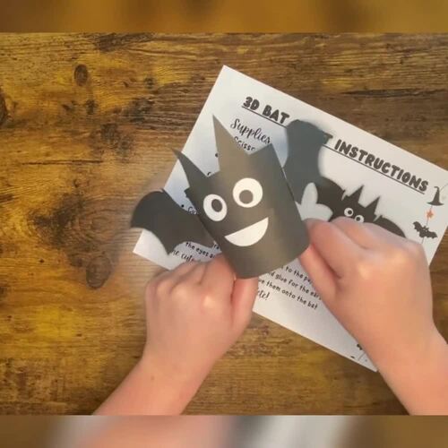 Build a 3D Bat Craft by Little Hands Learning Co | TPT