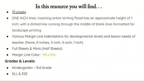 Lined Writing Paper Dotted | Yellow Margin Writing Lines Handwriting ...