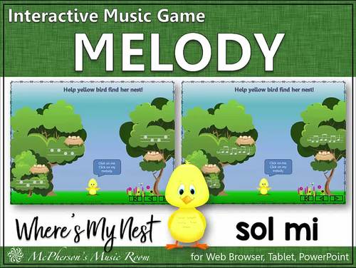 Spring Music | Solfege Sol Mi Interactive Melody Game {Where's My Nest}