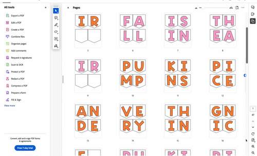 Autumn Cuties Simple Mini Bulletin Banner Display by Magical Kinders