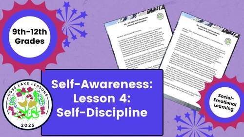 SEL: High School: Self-Awareness: Lesson 4: Self-Discipline | TPT