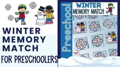 Preschool Winter Activity - WINTER MEMORY MATCH by Preschool SOS
