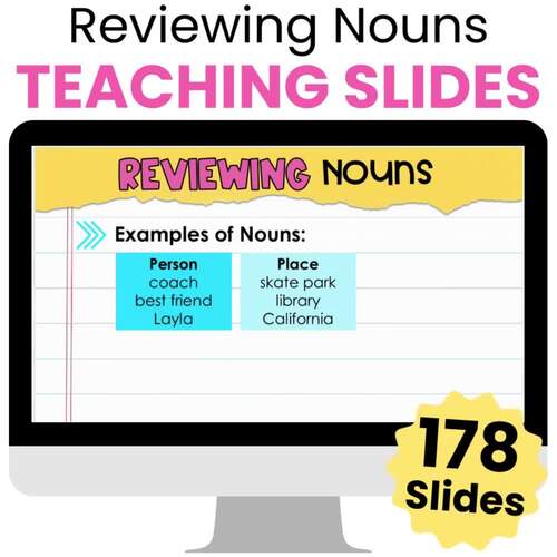 Reviewing Nouns - 4th & 5th Grade Grammar Teaching Slides by Jennifer ...