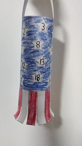 Patriot Day American Flag Windsock Craft Writing Number Tracing 1-20 9/ ...