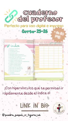 Agenda docente 25-26_ cuaderno del profesor by Rock Paper Teachers