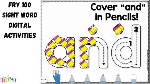 Sight Word Digital Bundle Seesaw and Google Slides by Emily Education