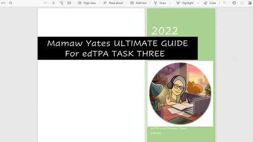 Mamaw Yates Ultimate Guide to edTPA Task Three by edTPA with Mamaw Yates