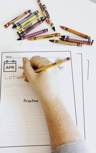 April Activities Monthly Handwriting Practice Packet Letter Formation ...