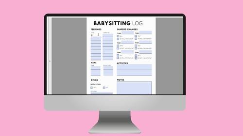 Fillable Baby Log for Babysitters for Infants | Babysitting Log | Nanny Log