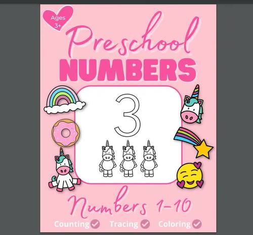 Unicorn Number Worksheets | 84 Magical Number Worksheets 1-10 | TPT