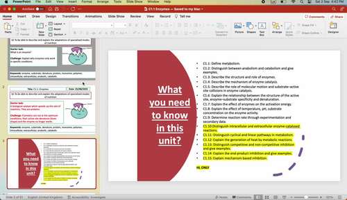 IB Biology C1.1: Enzymes (first exams in 2025) by Engaging Science for all