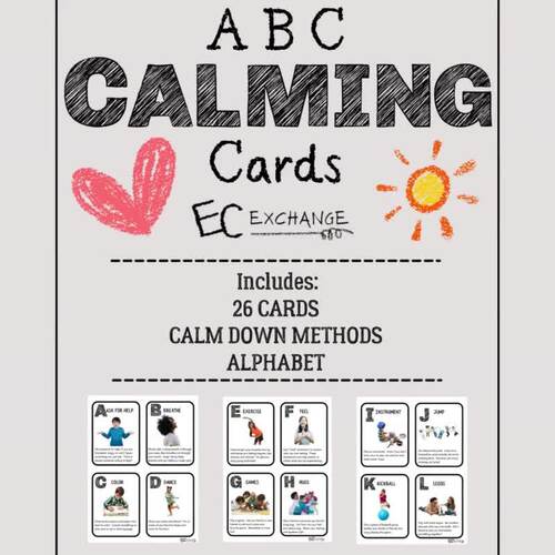 ABC Calm-Down Cards by Early Childhood Exchange | TPT