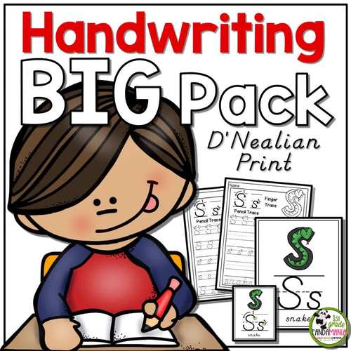 Handwriting Practice D'Nealian handwriting Modern Manuscript Print ...