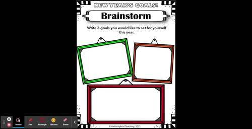 New Year’s Goals - Setting Goals on a Hockey Theme by Hello Hybrid Teaching