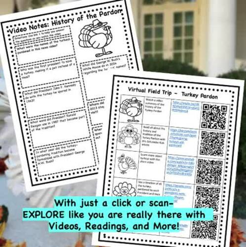 Turkey Pardon Thanksgiving Lesson Virtual Field Trip by TeachWithBri