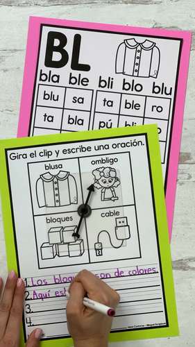 Fluidez con Silabas Trabadas Fluency with Blends in Spanish | TPT